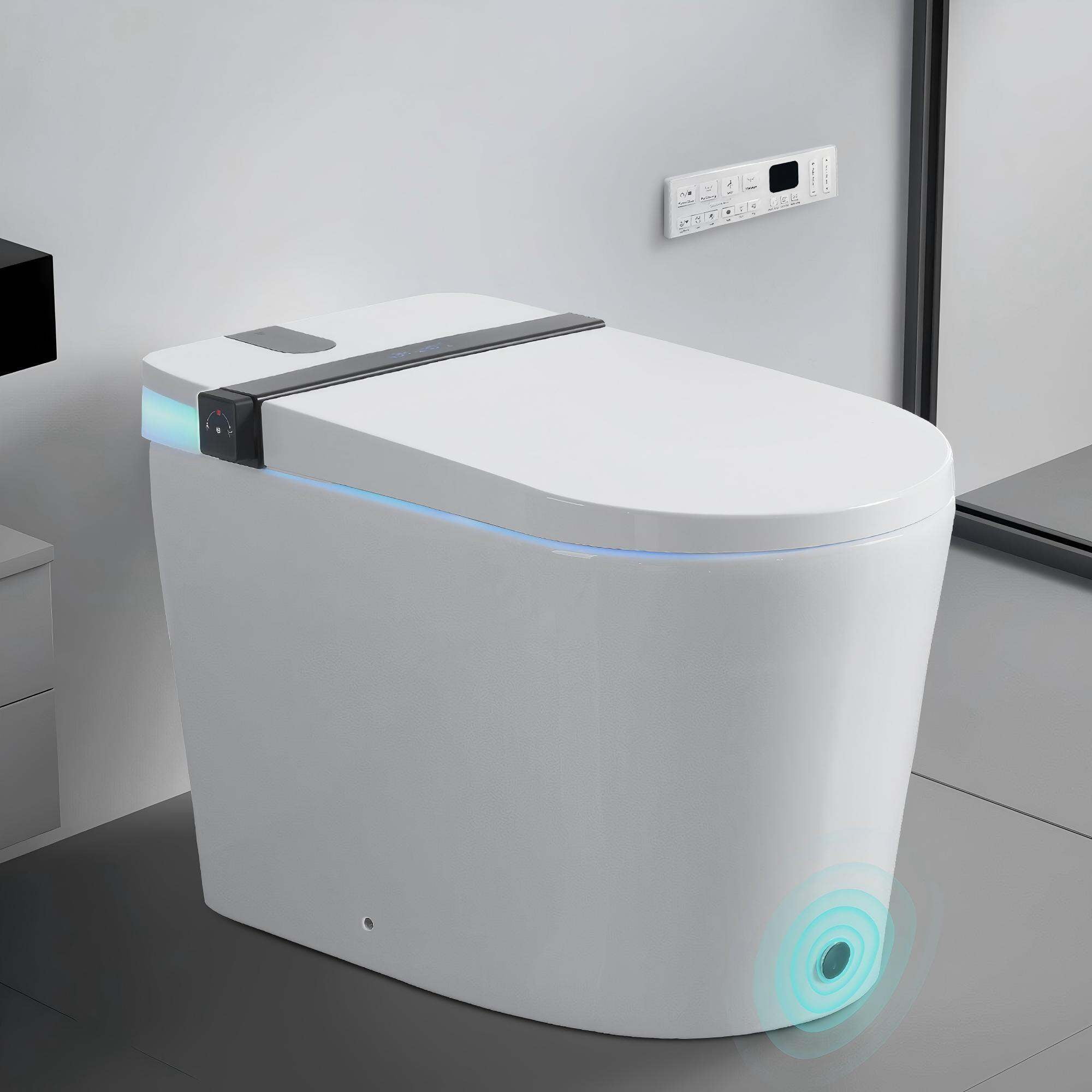 Toilet Bowl Replacement Smart Toilet with Bidet Seat Built-in,Auto Open ...