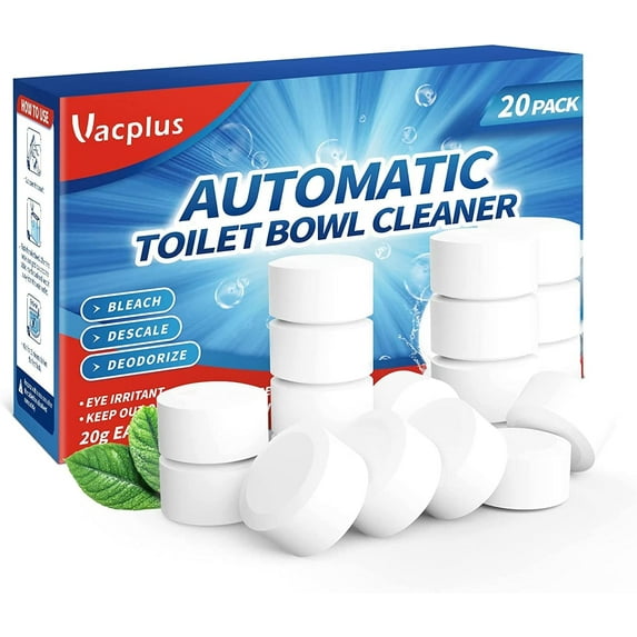 Toilet Bowl Tablets 20 PACK, Automatic s with Bleach, Slow-Releasing ...