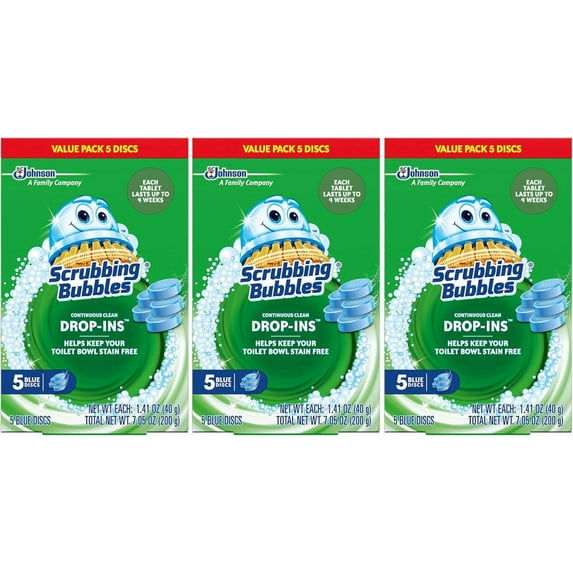 Toilet Bowl Tablets, Continuous Clean Toilet Drop In Discs, Each Tablet ...