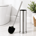 Toilet Brush And Holder Set Stainless Steel Heavy Duty Bowl Extra Long ...