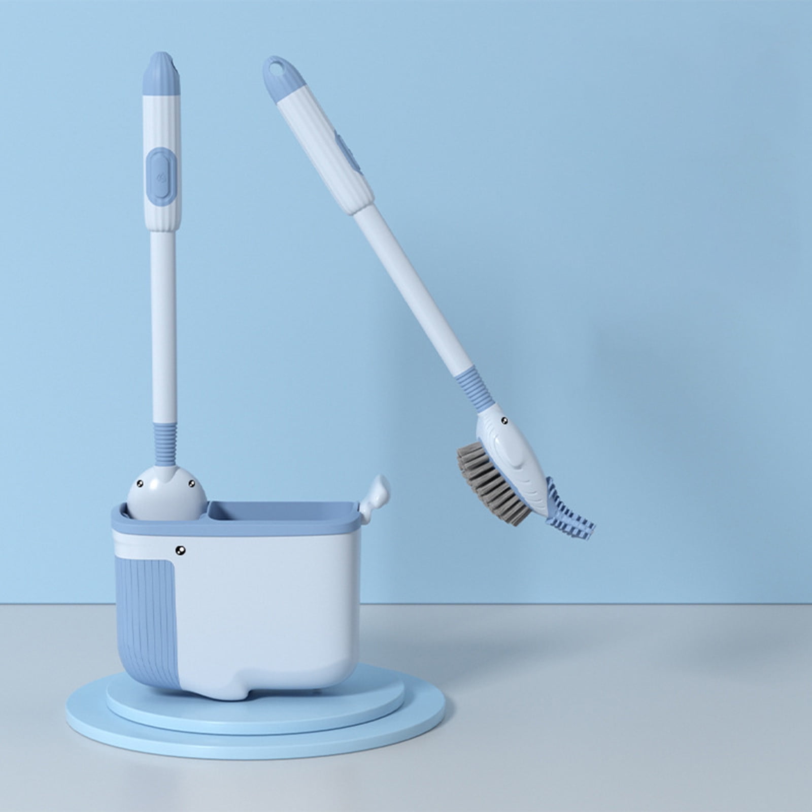 Toilet Brush With Bathroom Toilet Brush Set Dual-Mode Toilet Cleaning ...