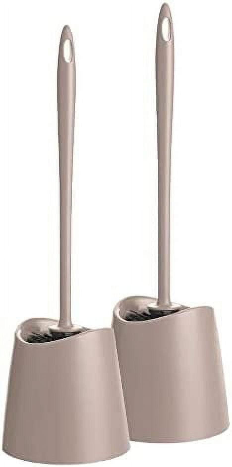 Toilet Brush Cleaner and Holder Beige 2 Pack Toilet Bowl Cleaner Brush ...