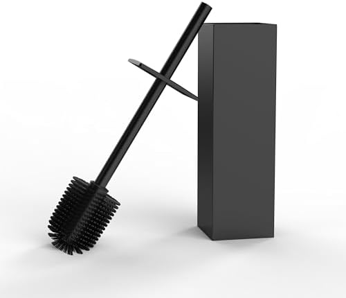 Toilet Brush and Holder Set,Square Toilet Bowl Brush for Bathroom with ...