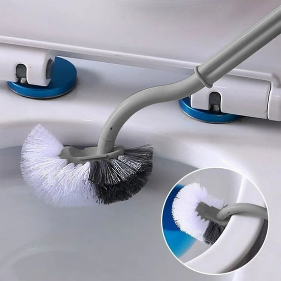 Toilet Brush Kit, Long Handle Cleaning Brush, Non-Scratch Bristles ...