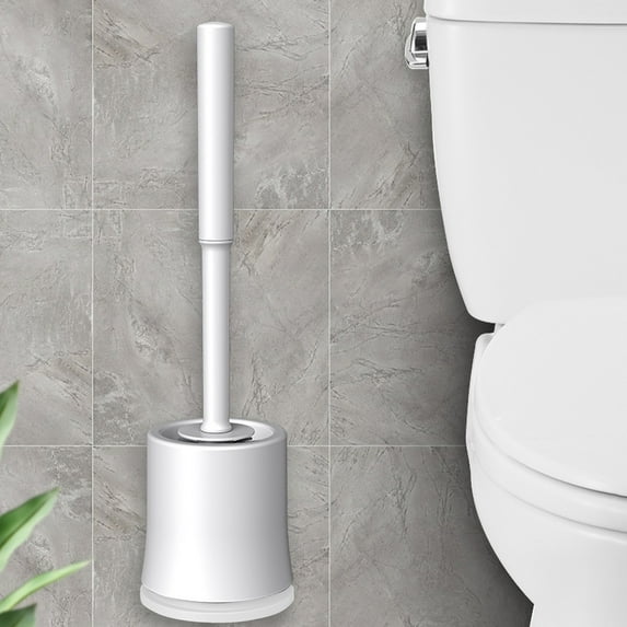 Toilet Brush, Modern Compact Cleaning Kit, Non-Scratch Bristles and ...
