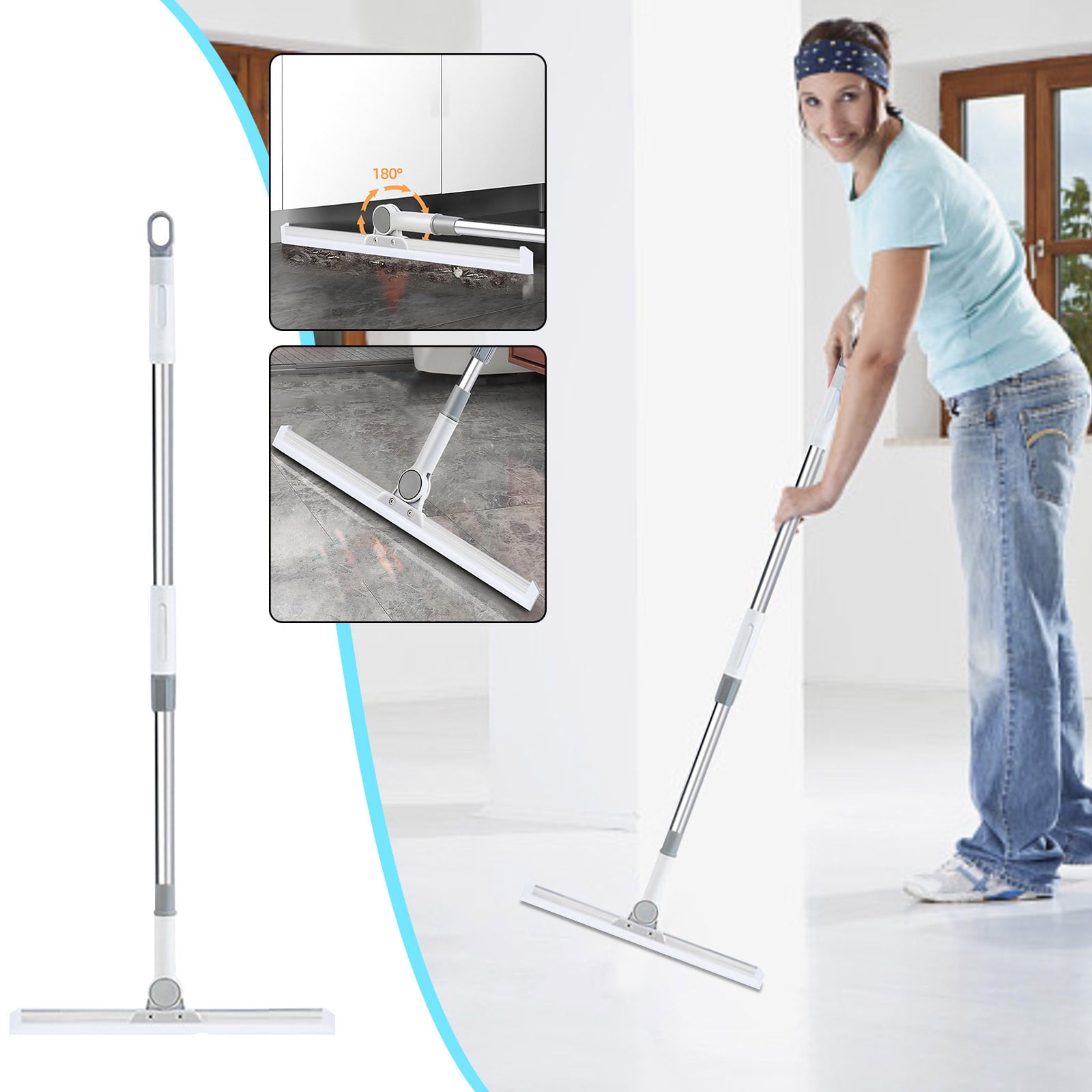 Toilet Brush Multifunctional Broom, Floor Scraper, Water Scraper, Mop ...