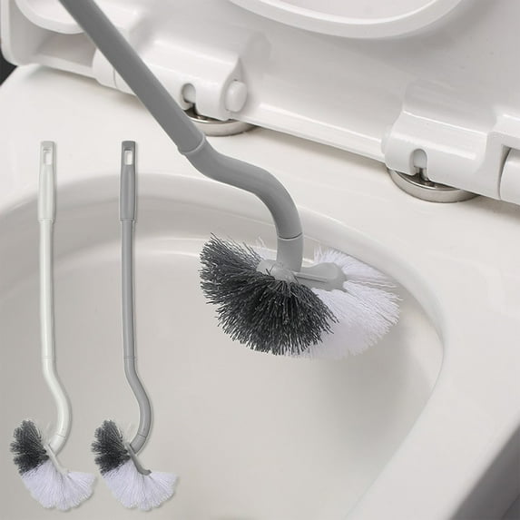 Toilet Brush with Plastic Bristles and Long Handle Modern Compact ...