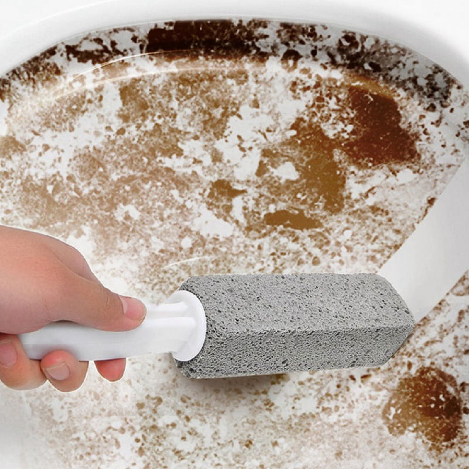 Toilet Brush, Pumice Toilet Cleaning Brush Toilet Bowl Stains Yellow Dirt Pumice Stone Brush ...