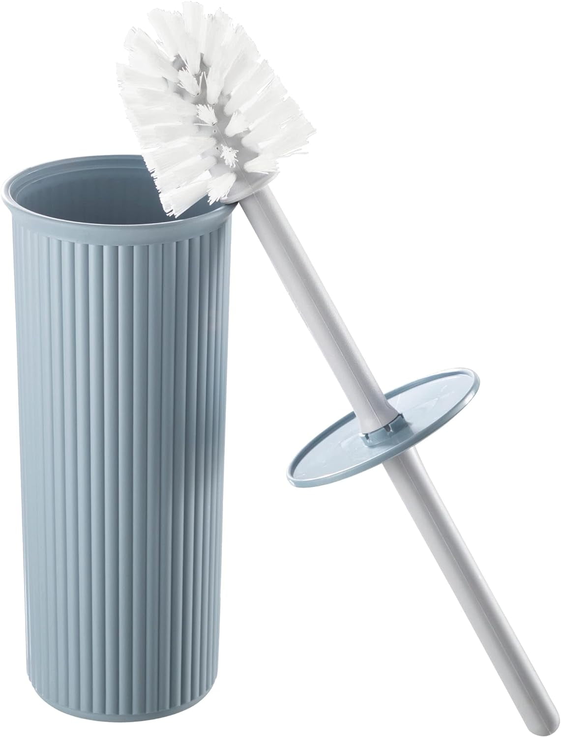 Superio Toilet Bowl Brush and Holder Set with Stylish Ribbed Design ...