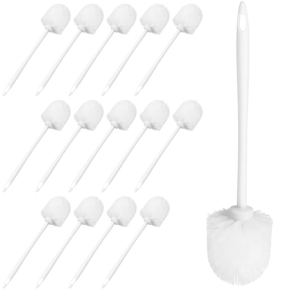 Toilet Brush Set 15 Pack, Long Handle Plastic Toilet Cleaning Brushes ...