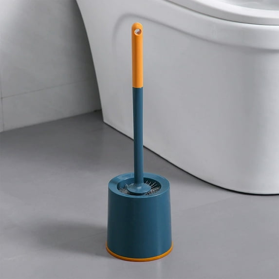 Toilet Brush Set with Holder, Wall Mountable Long Handle Toilet ...