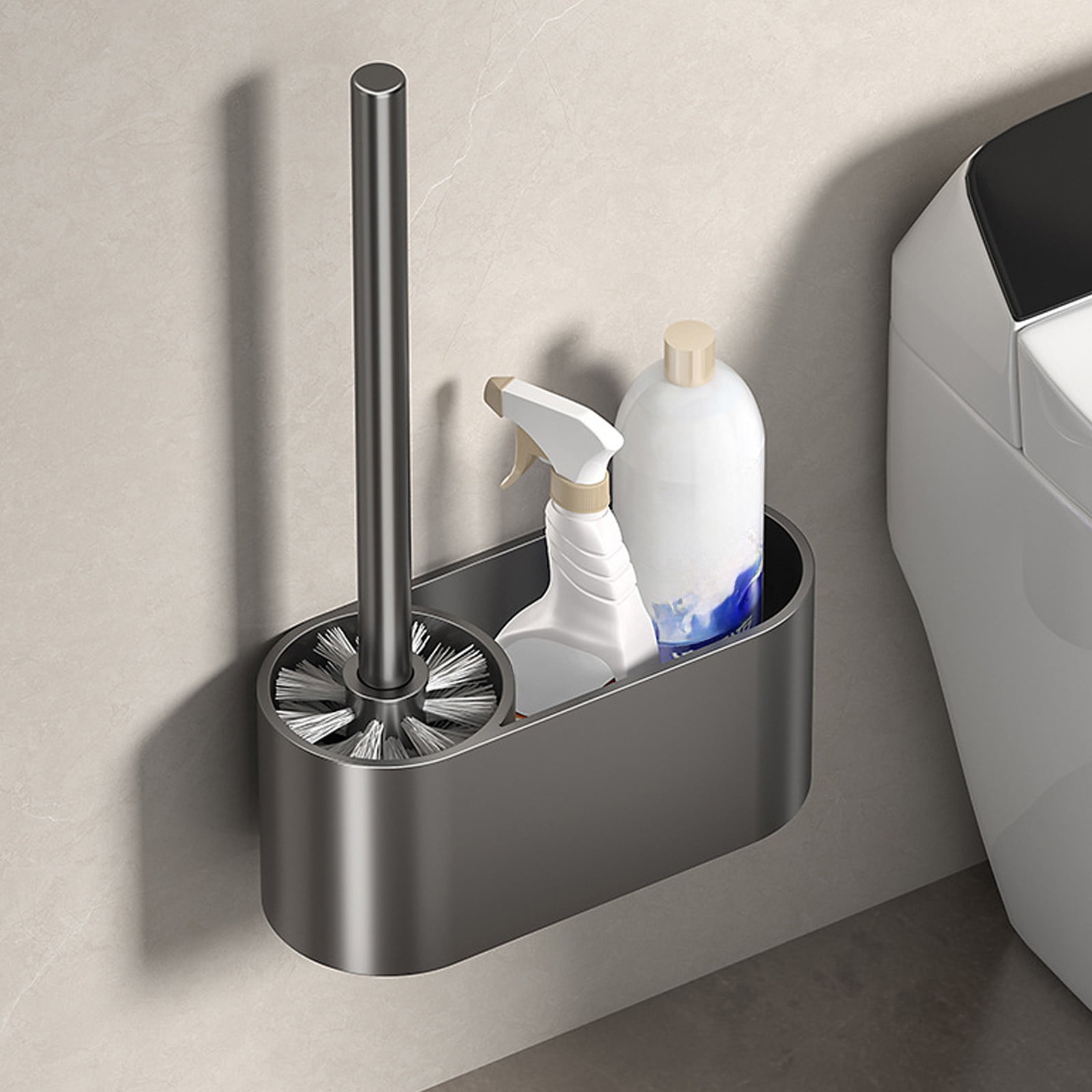 Toilet Brush Stainless Steel | Modern Compact Toilet Bowl Cleaner ...