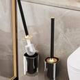 Toilet Brush Wall Mounted Long Handle | Gold Plated Finish ...
