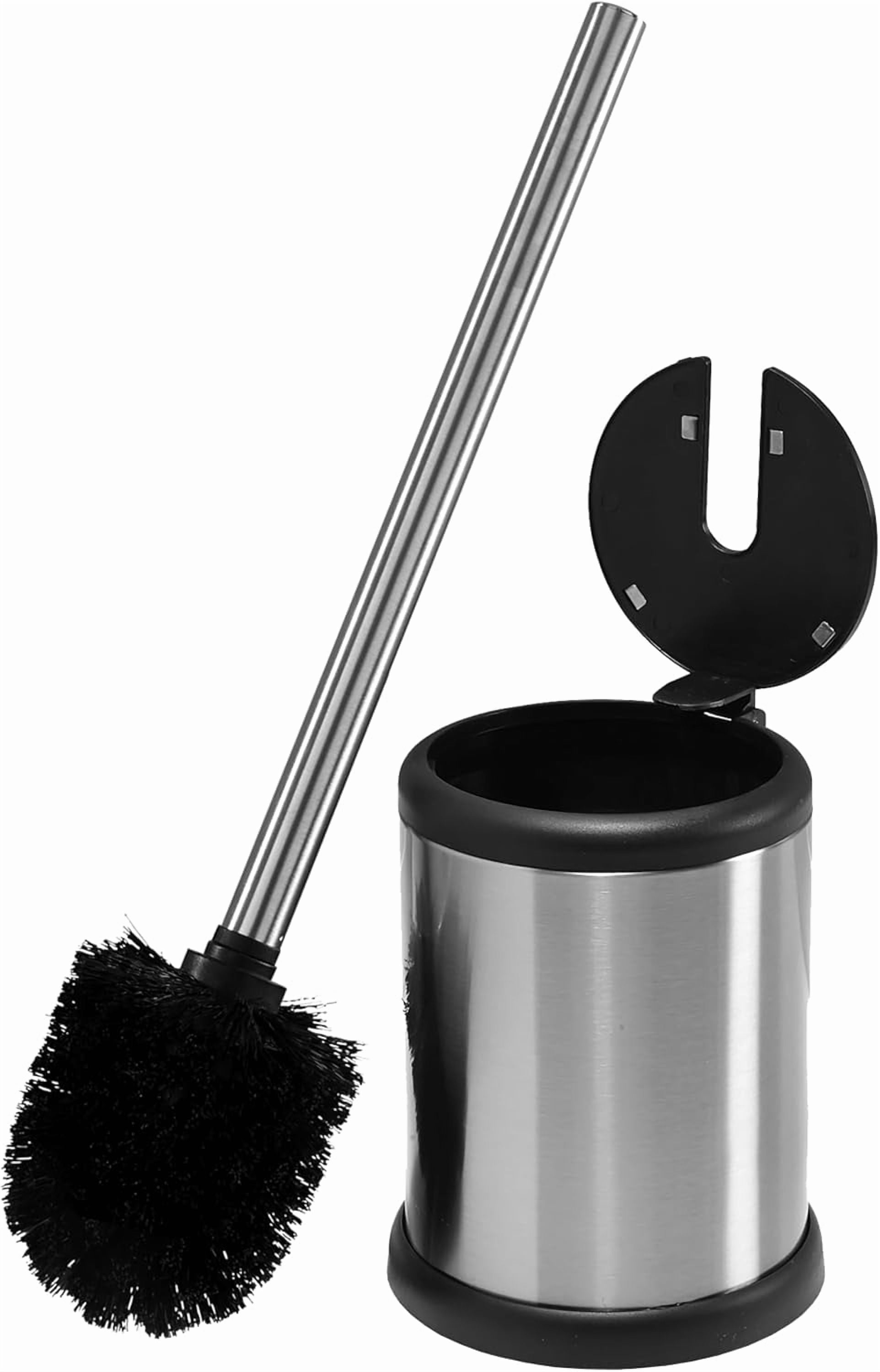 Toilet Brush and Holder | Self Closing Lid | 360 Degree Brush Head ...
