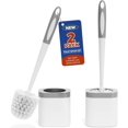 Toilet Brush and Holder Set, Space Saving, 2 Pack, White - Walmart.com