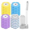 Toilet Brush and Holder Set with Disposable Refills Replacement Head ...
