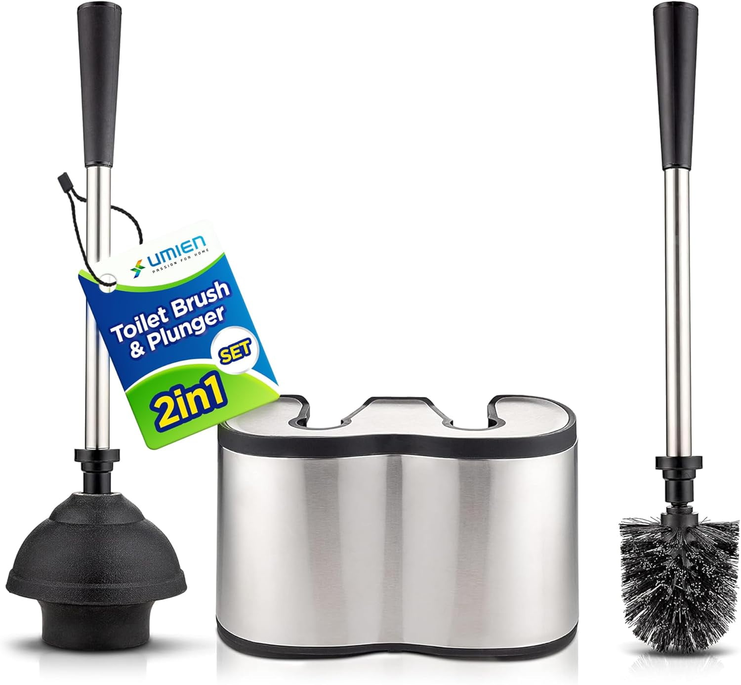 Toilet Brush and Pl Set 18-in - Updated 2025 No-Rust - Stainless Steel ...