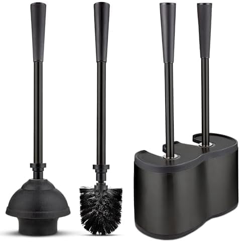Toilet Brush and Plunger Set 18-in - Updated 2025 No-Rust - Stainless ...