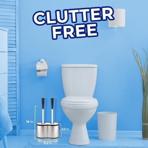 Toilet Brush and Plunger Set 18-in - Updated 2025 No-Rust - Stainless ...