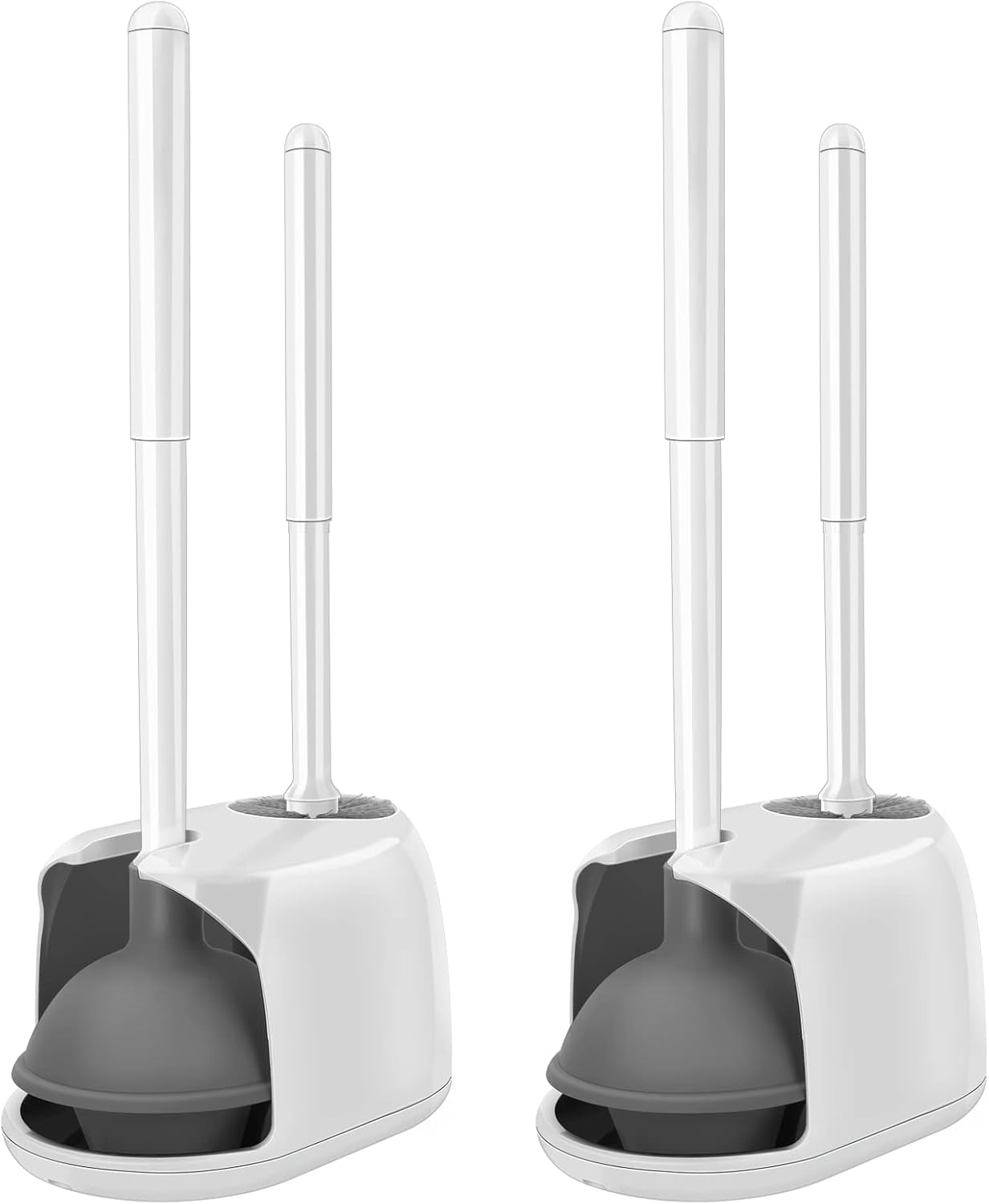 Toilet Brush and Plunger Set, 2 Packs Toilet Plungers for Bathroom ...