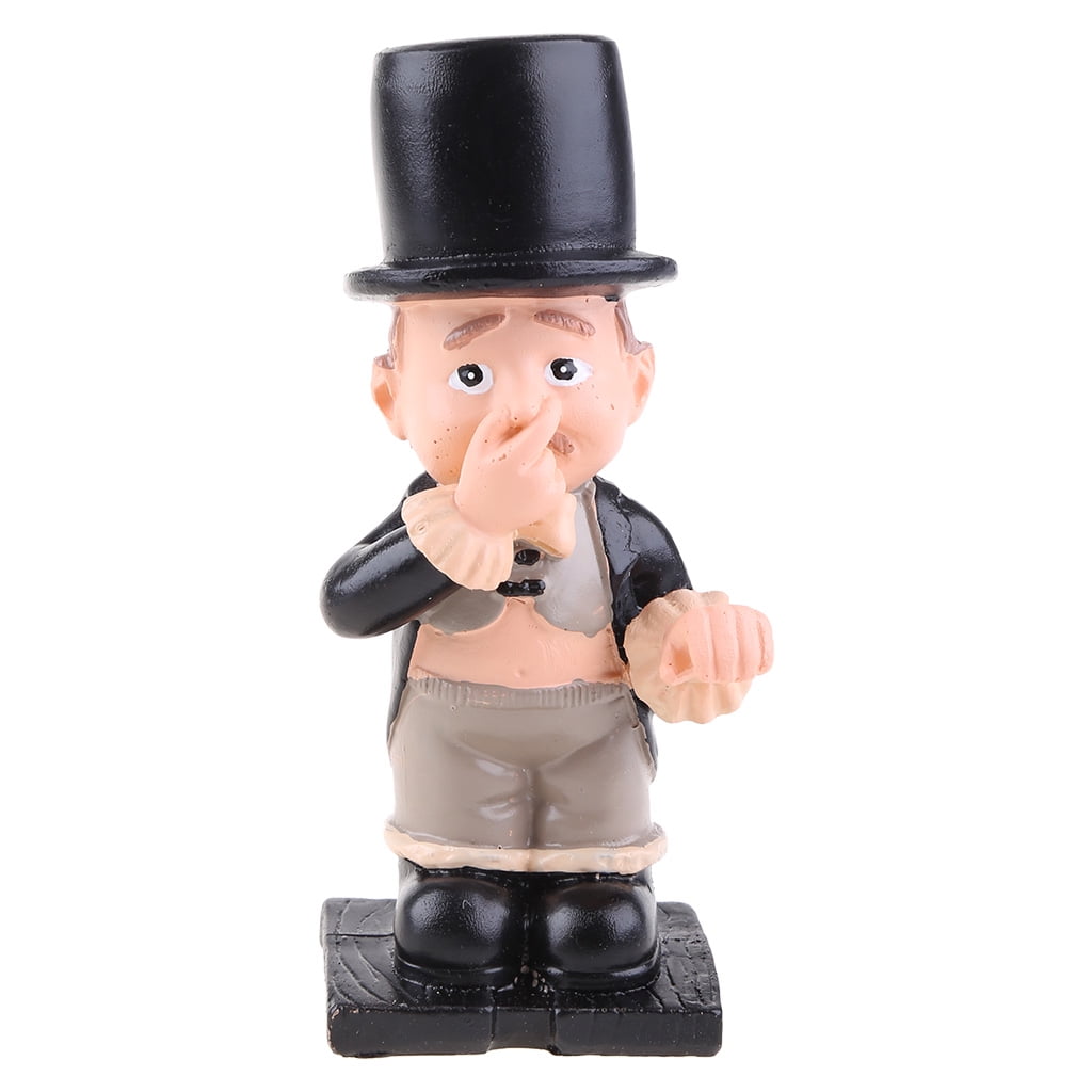Toilet Butler Pinching Nose Resin Ornament Bathroom Tissue Storage Rack ...