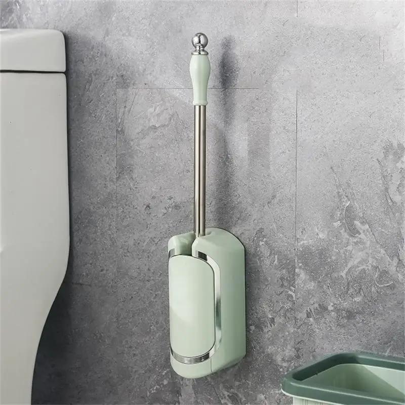 Toilet Clean Brush with Drain Base Wall Mounted Long Handle Cleaning ...