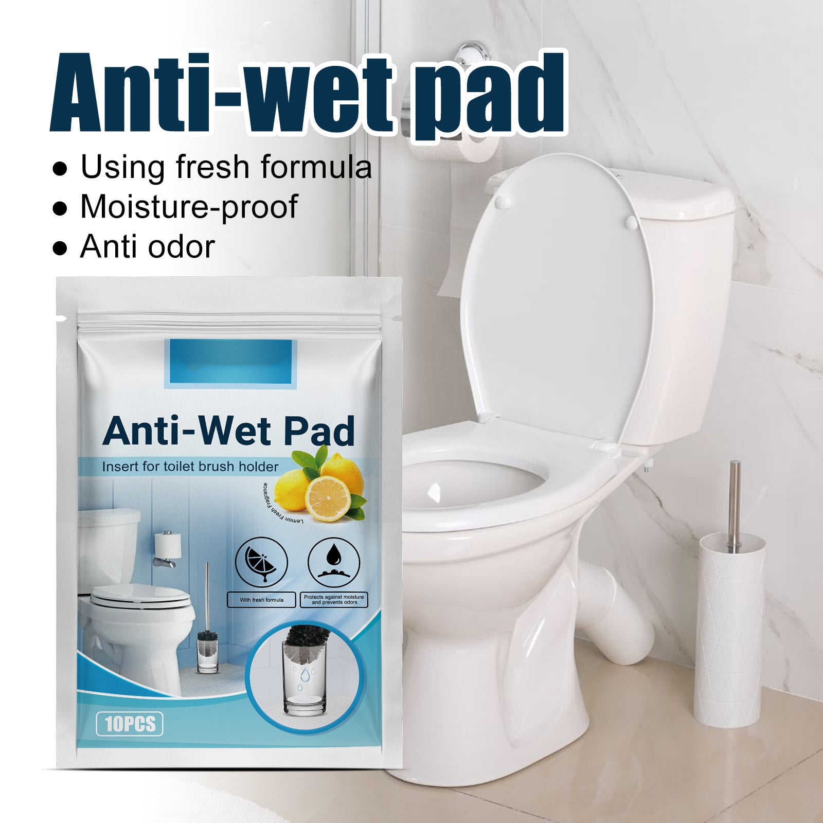 Toilet Cleaner,10x Toilet Brush Pads, Sufficient For About 30 Weeks ...