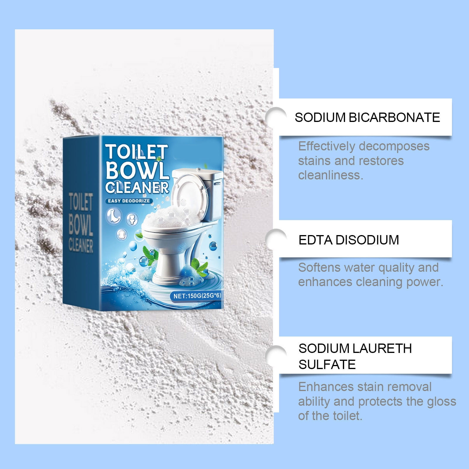 Toilet Cleaner 2025 Self Activating Powder For Toilet Bowl Cleaning ...