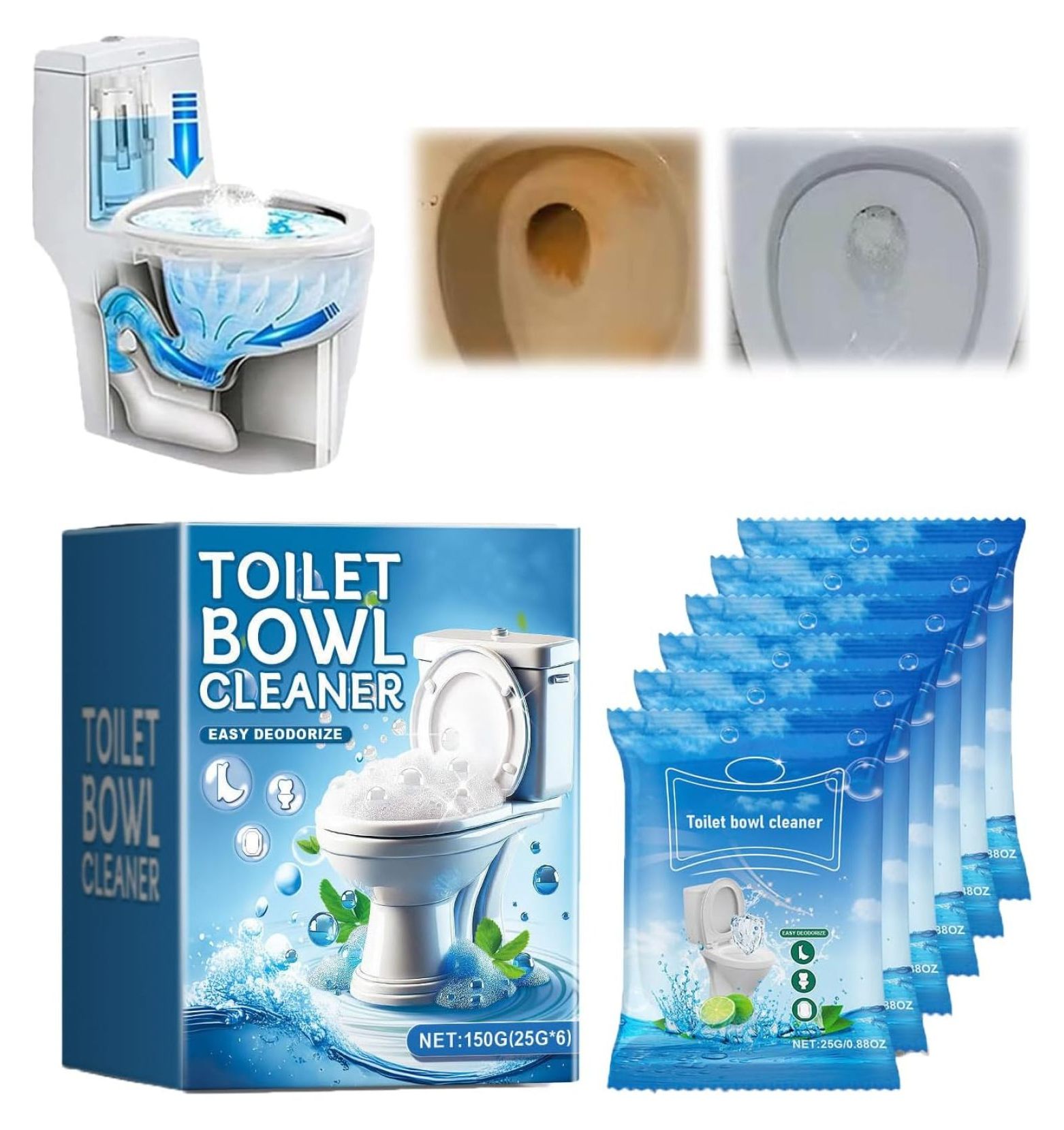 Toilet Cleaner, 2025 Toilet Bowl Cleaner, Powerful Refresh Foaming ...