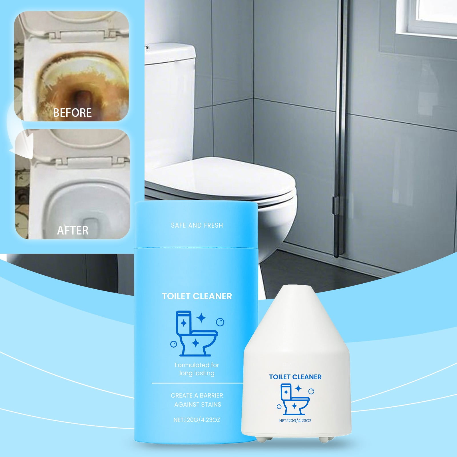 Toilet Cleaner Automatically Releases Clean Foam Freshens Up And ...