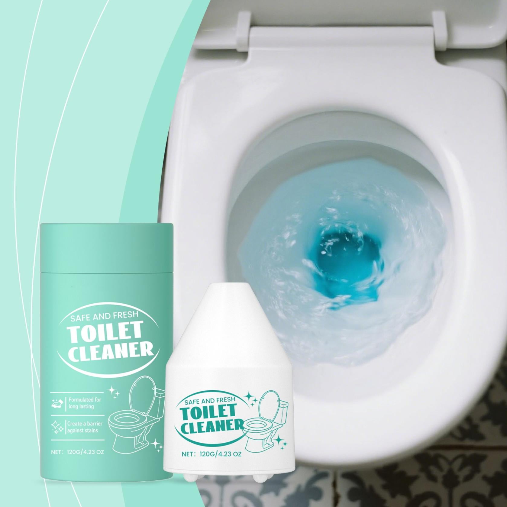Toilet Cleaner Drop-In Bottle, Automatic Flush Activated Formula for ...
