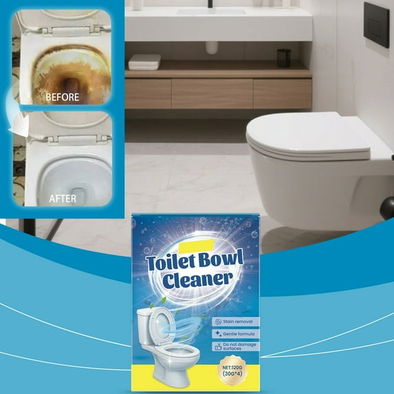 Toilet Cleaner Powder - Instant Action Removes Stains,Limescale & Rust ...