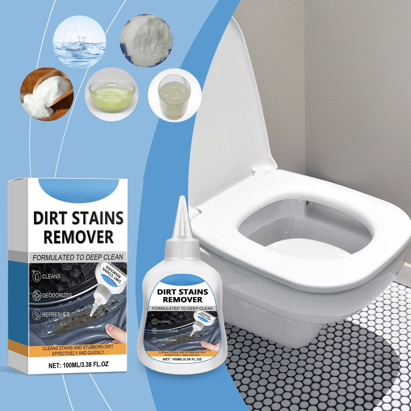 Toilet Cleaner Refill Heavy Duty Stain Cleaner for Front Washing ...