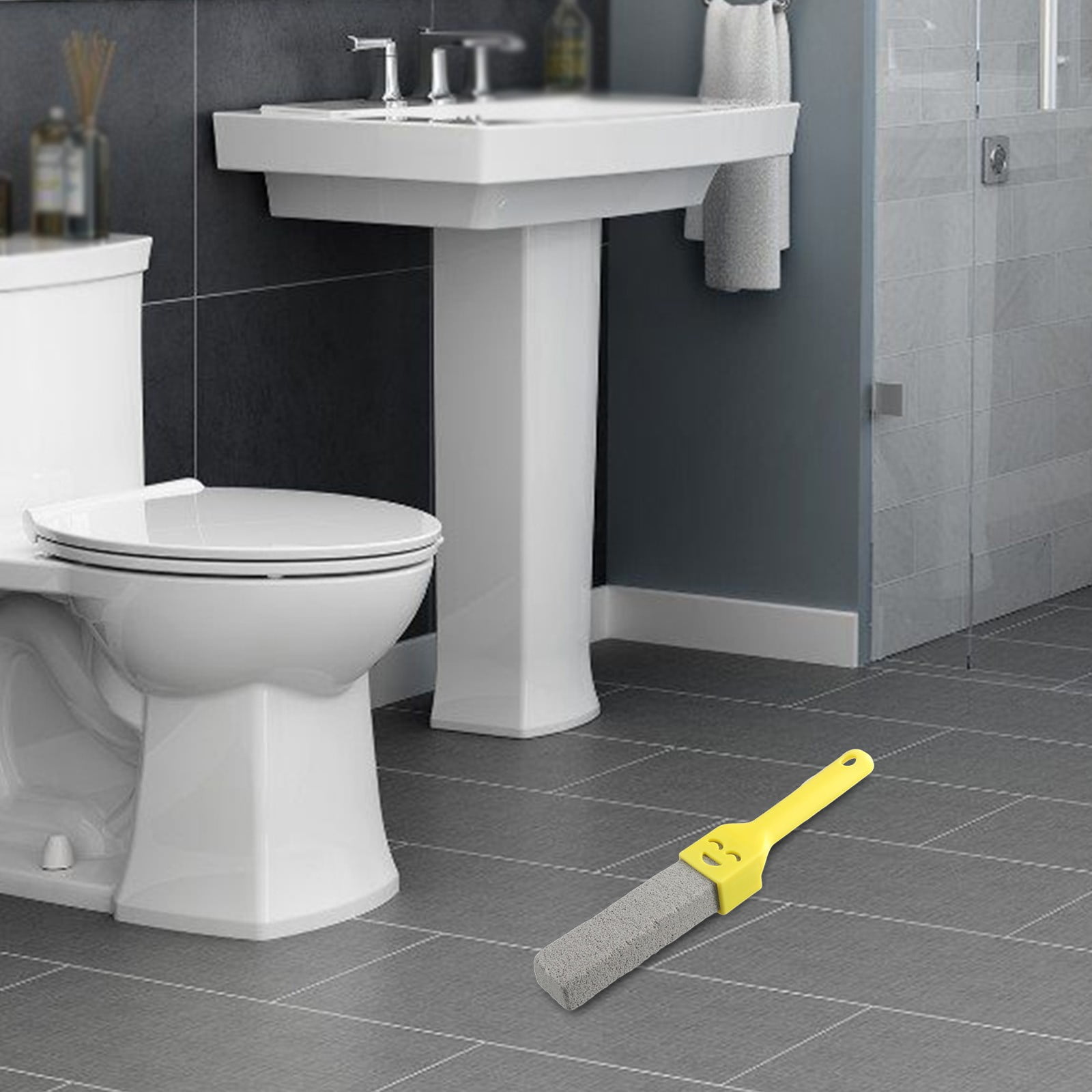 Toilet Cleaner Stone Natural Pumice Stone Toilets Brush Quick Clean ...