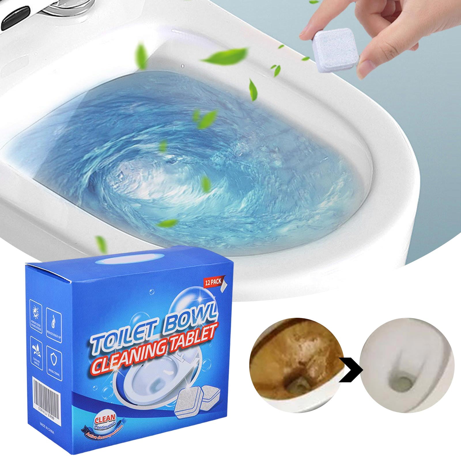 Toilet Cleaner Tablets Extra Strong Drain Cleaner Foam, Bathroom ...