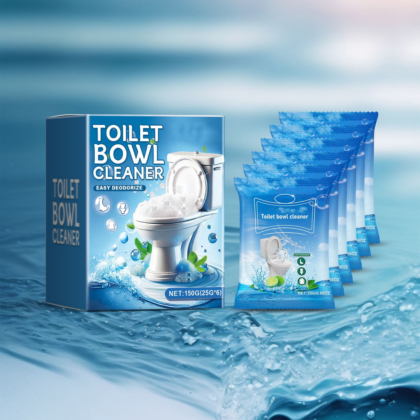 Toilet Cleaner, Toilet Bowl Cleaners, 2025 New Self Activating Powder ...