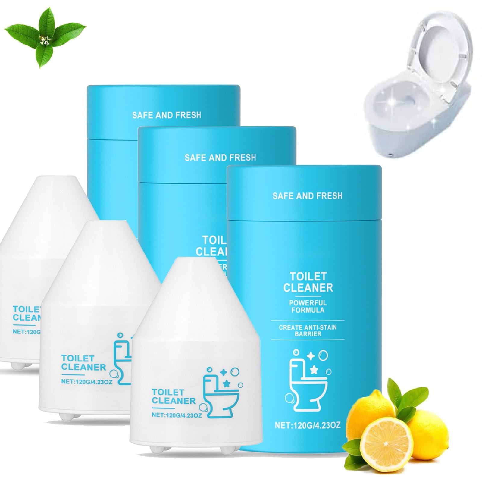 Toilet Cleaner for Tank and Bowl, Long-term Odor Control with Drop-in ...