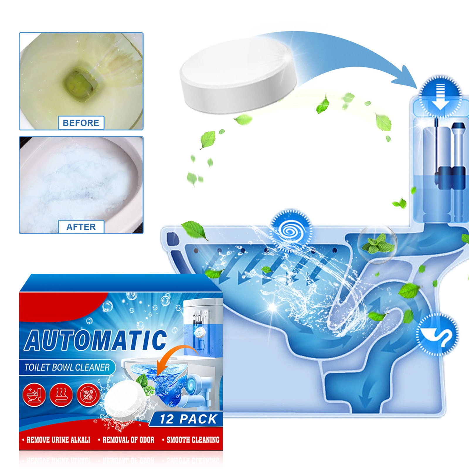 Toilet Cleaners for Inside The Bowl Automatic Toilet Cleaner 12pack ...