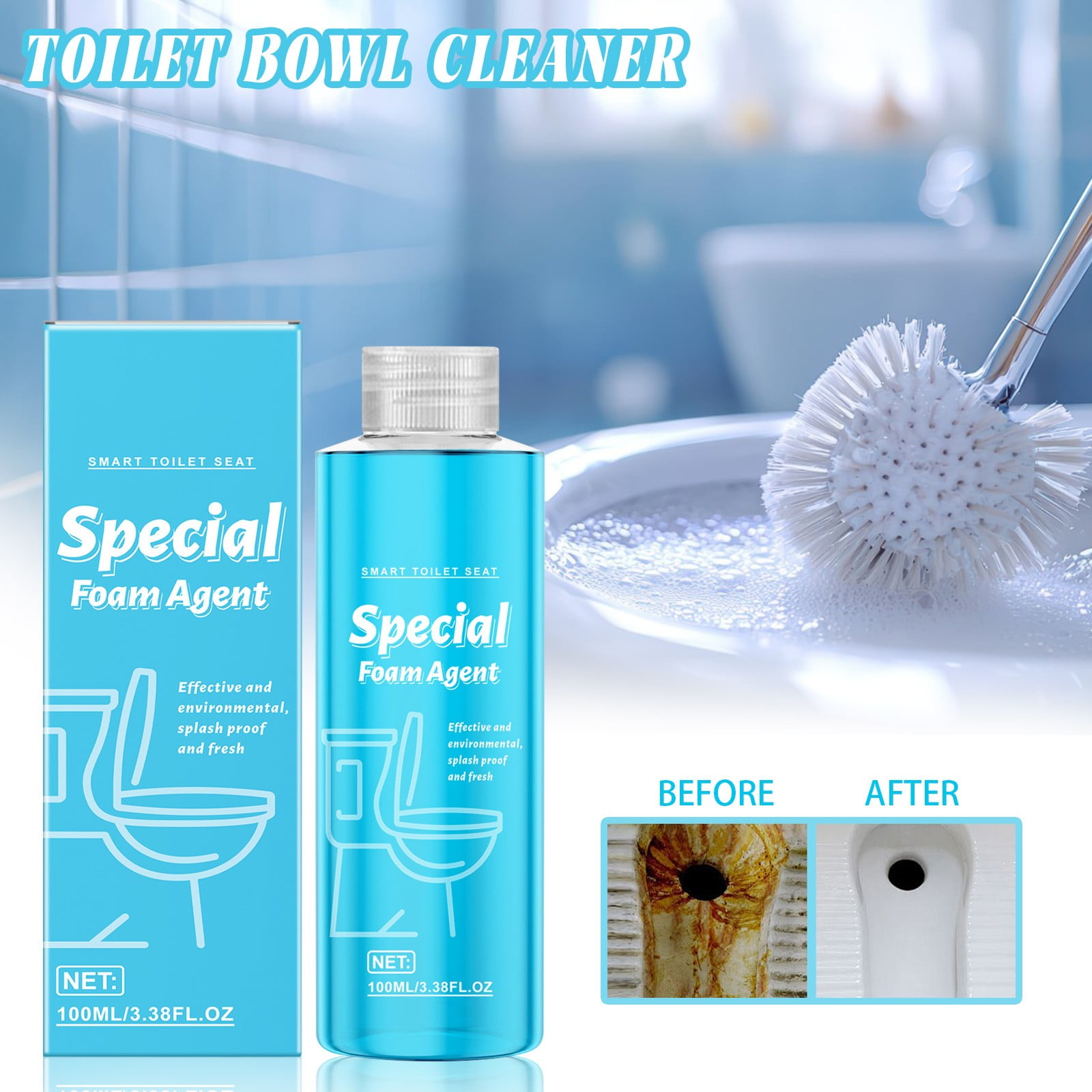 Toilet Cleaners for Inside The Bowl Eco-Friendly Toilet Foam Cleaner ...