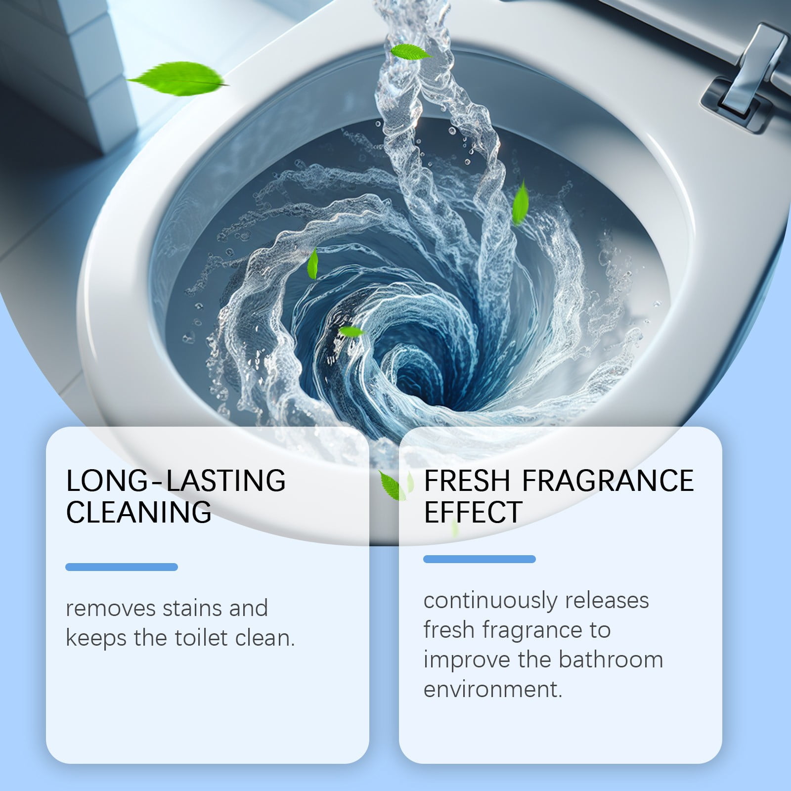 Toilet Cleaning Blocks, Powerful Deodorization and Long-lasting Fresh ...