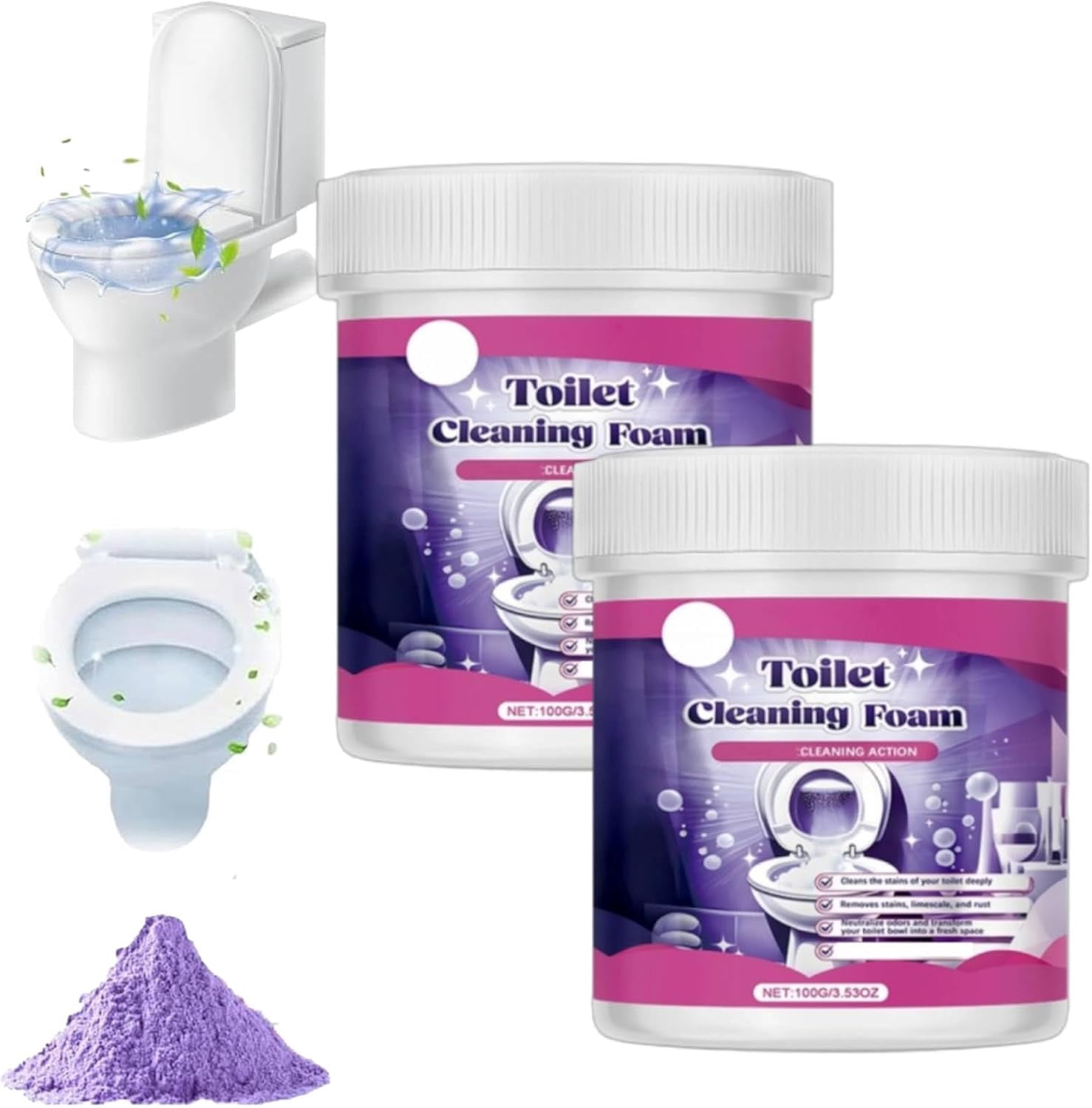 Toilet Cleaning Powder, Toilet Cleaner, Toilet Cleaning Foam, WC ...