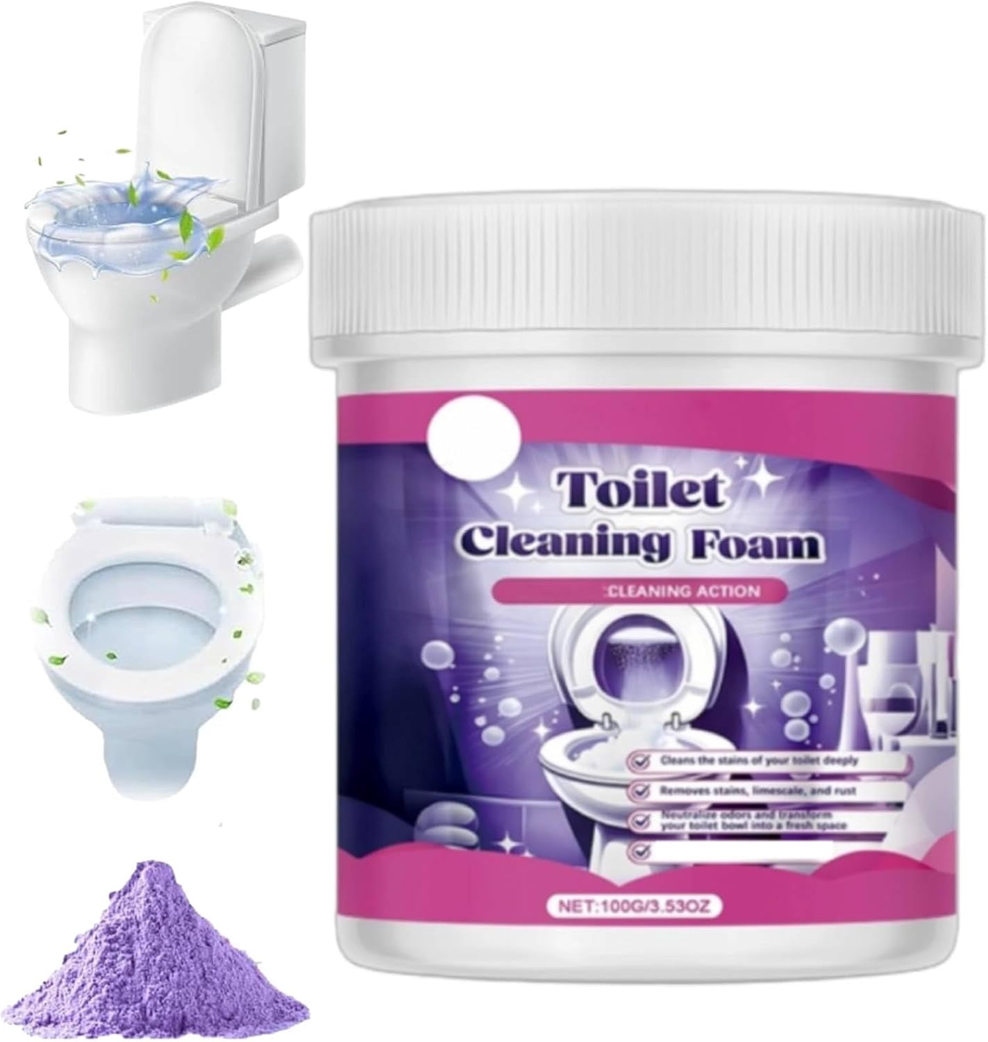 Toilet Cleaning Powder, Toilet Cleaner, Toilet Cleaning Foam, WC ...
