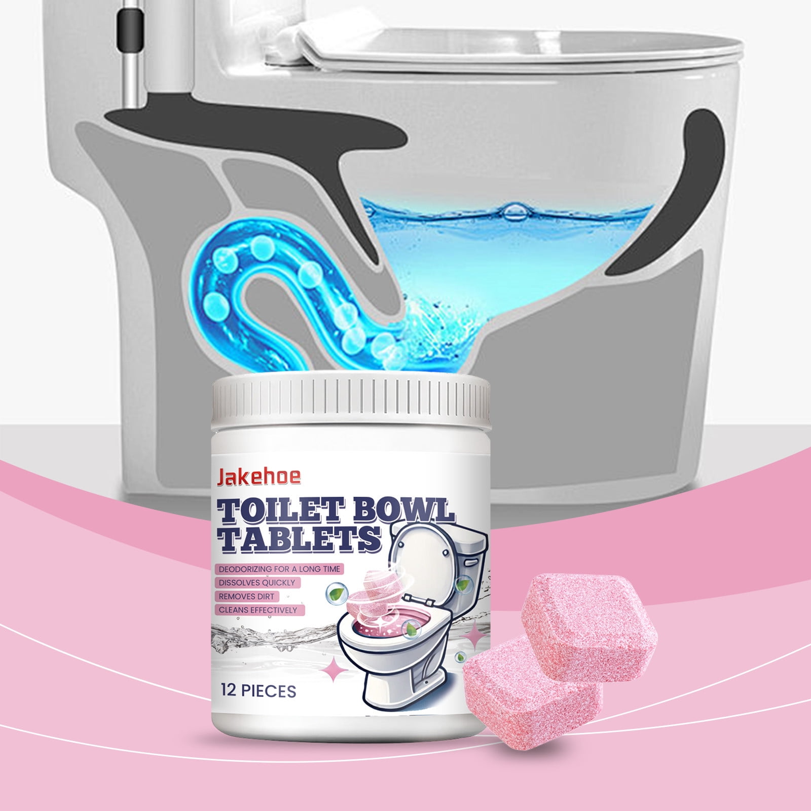 Toilet Cleaning Tablets, Effervescent Bowl Cleaner & Deodorizer ...