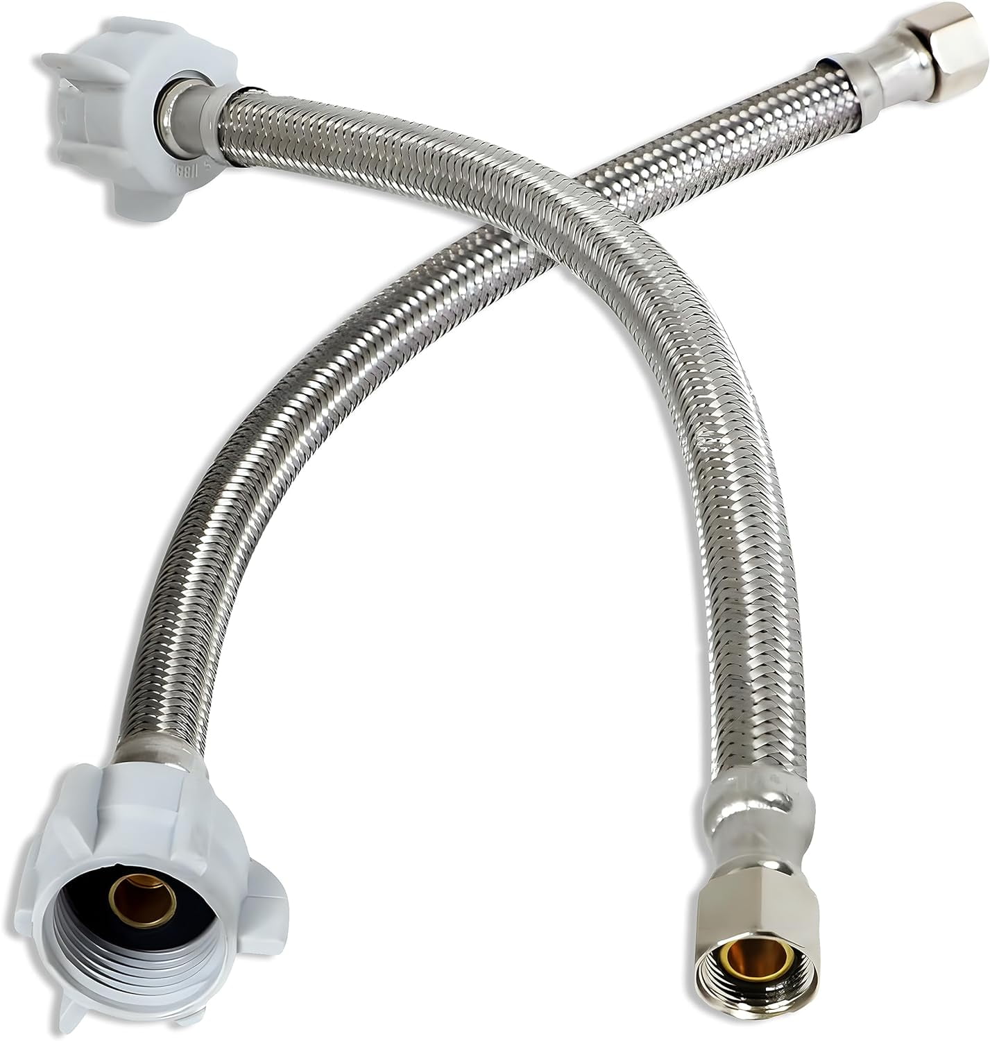 Toilet Connector - Braided Stainless Steel Toilet Hose with 3/8 Female ...
