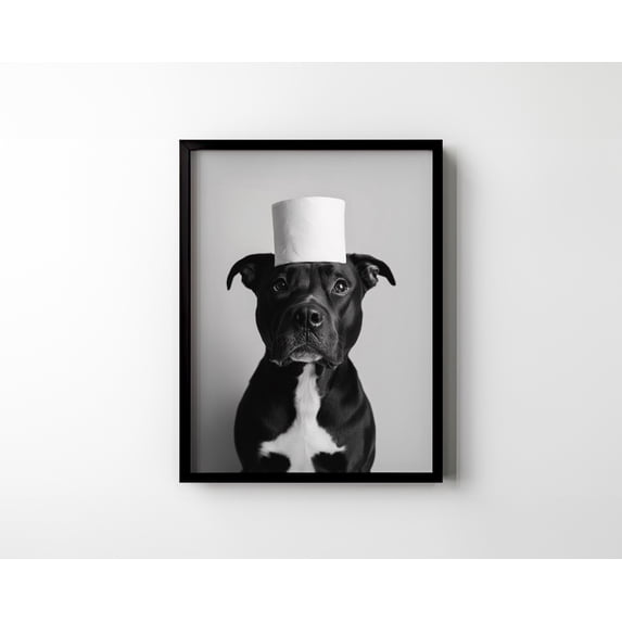 Toilet Dog Bathroom Mom Dad Restroom Animal Wall Art Poster , Poster ...