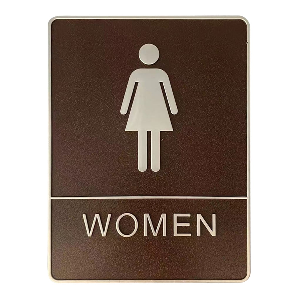 Toilet Door Sign Men Women Bathroom WC Mark Label Self-Adhesive Wall ...