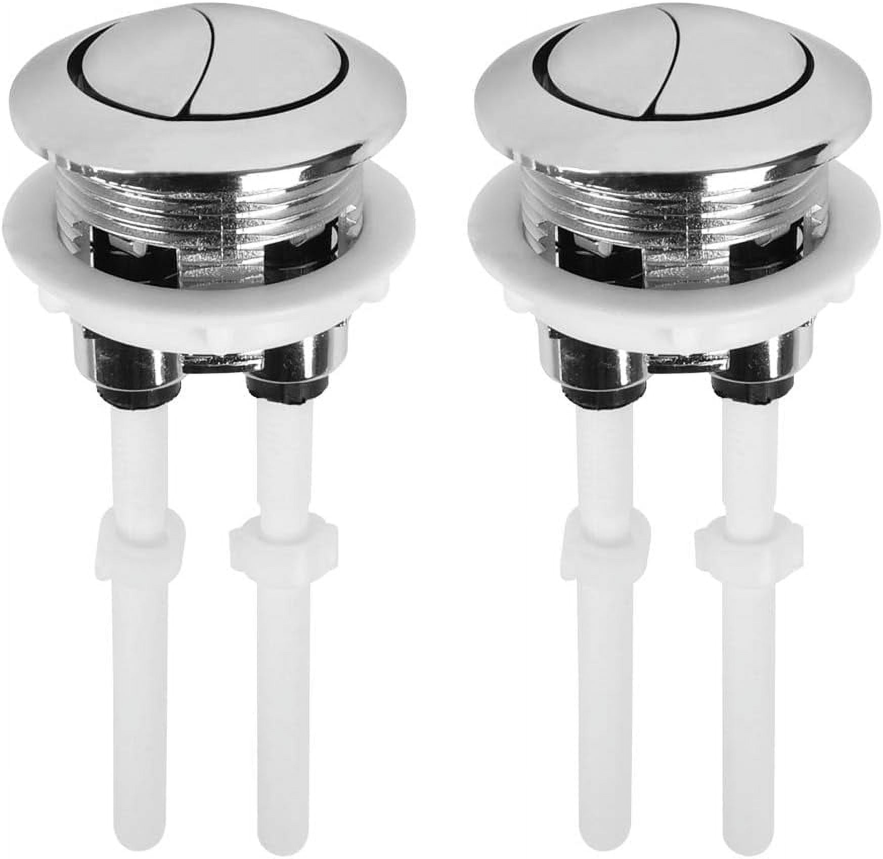 Toilet Flush Buttons - Pack of 2 Chrome Dual Flush Buttons for Toilets ...