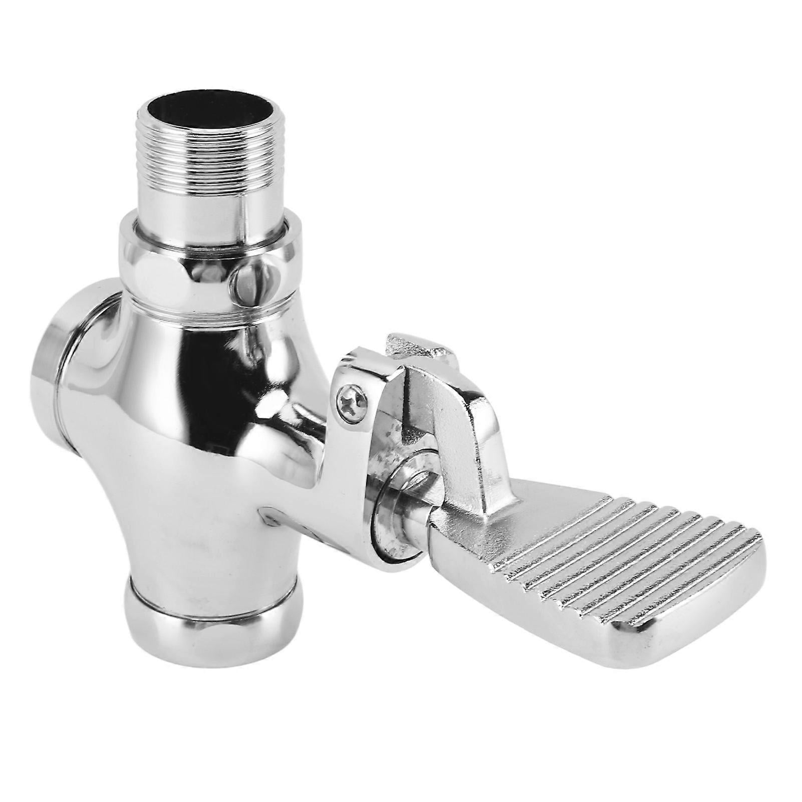 Toilet Foot Pedal Flush Valve Brass Non Slip Easy To Operate Water ...
