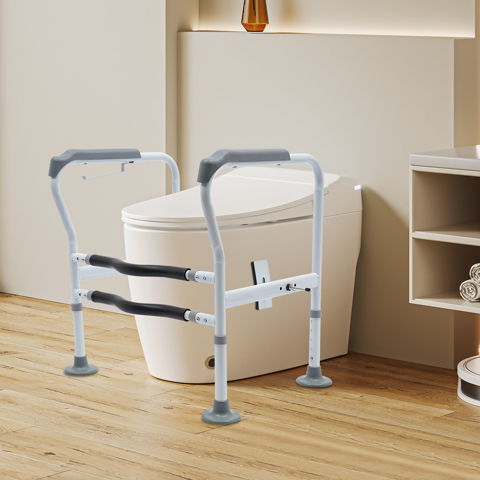 Toilet Frame Grab Bars Safety Rail Seat Handicap Assist For Senior Arm ...