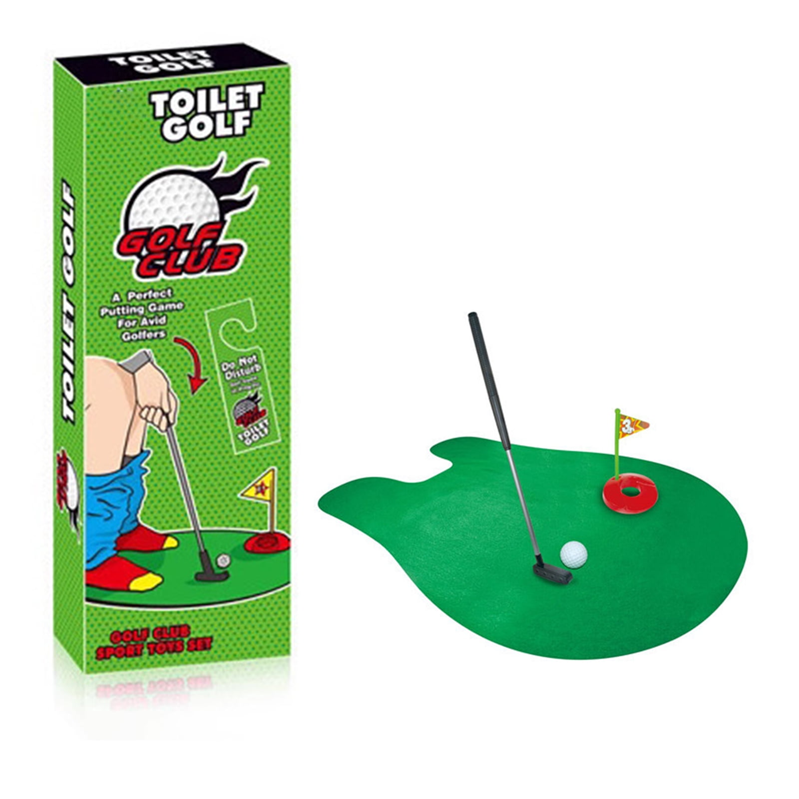 Toilet Golf - Toilet Time Golf Game - Perfect Bathroom Mini Golf Set ...